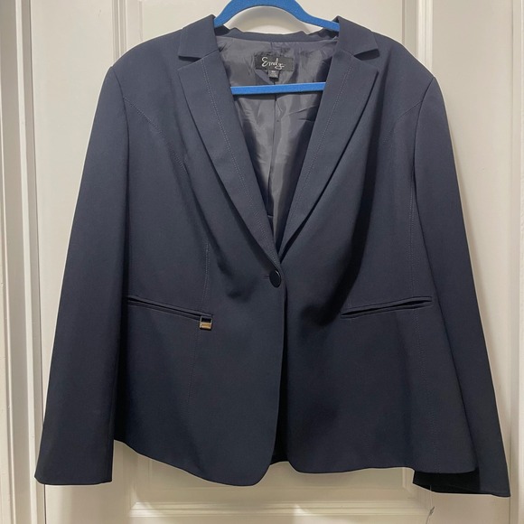 Emily Rose | Jackets & Coats | Emily 8w Navy Blue Blazer Career Office ...
